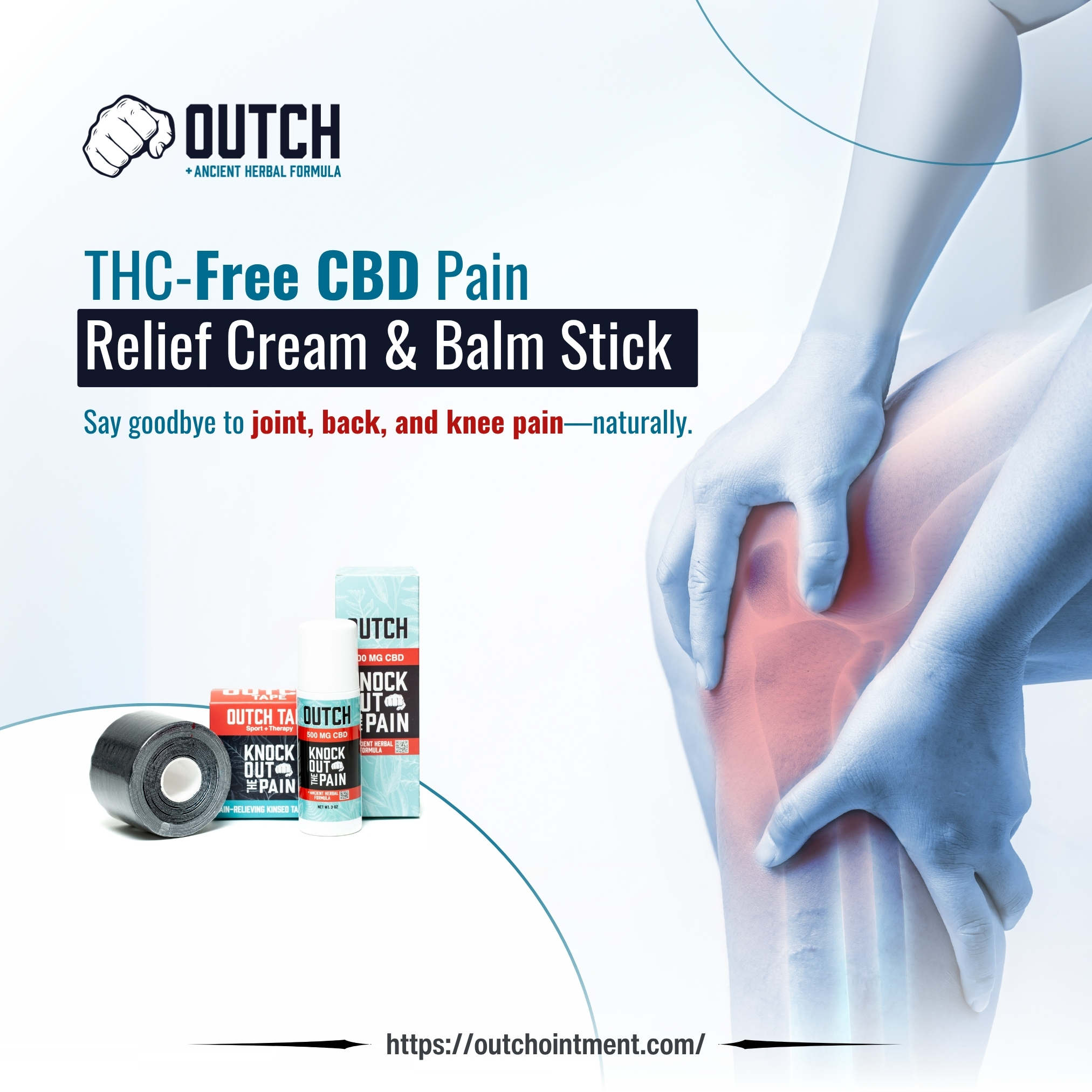 THC-Free CBD Pain Relief Cream and Balm Stick for Joint, Knee, and Back ...